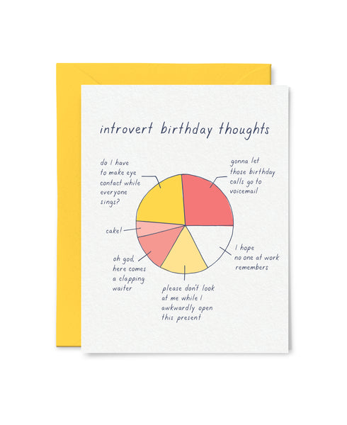 Introvert Birthday Thoughts Card – Tiny Hooray